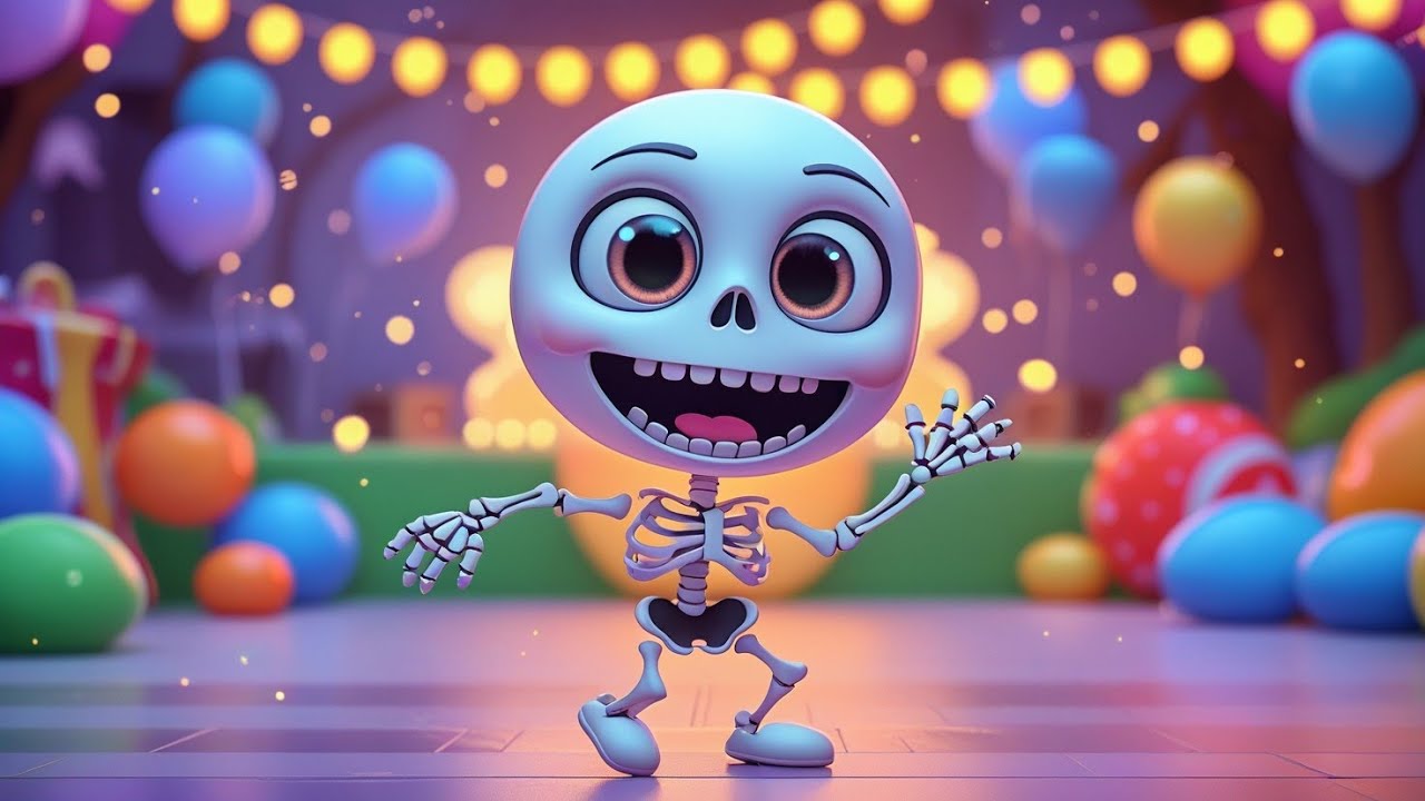 Skeleton Dance Party | Spooky Fun Kids Song | Skeleton Song| scary Song ...