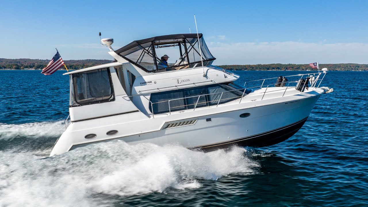 (SOLD) 2000 Carver 406 Aft Cabin Motor Yacht - YouTube
