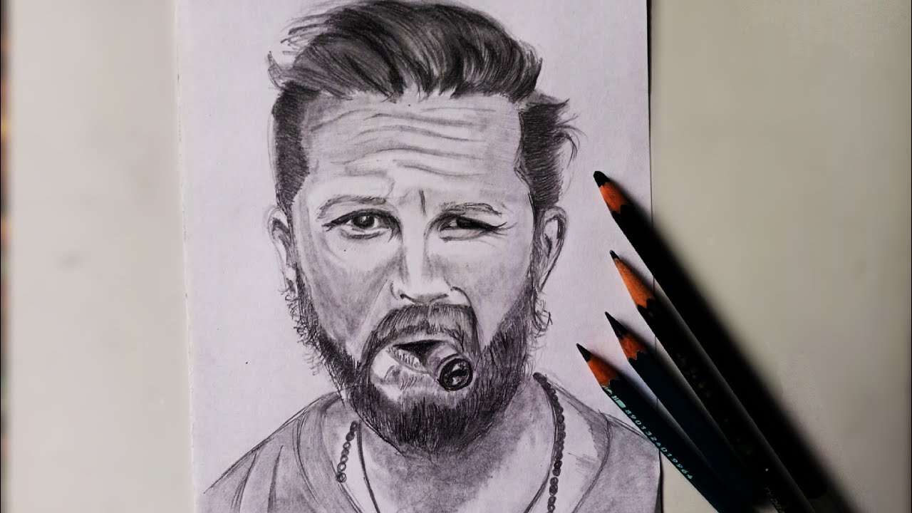 How to draw tom hardy | pencil drawing tutorial | realistic drawing ...
