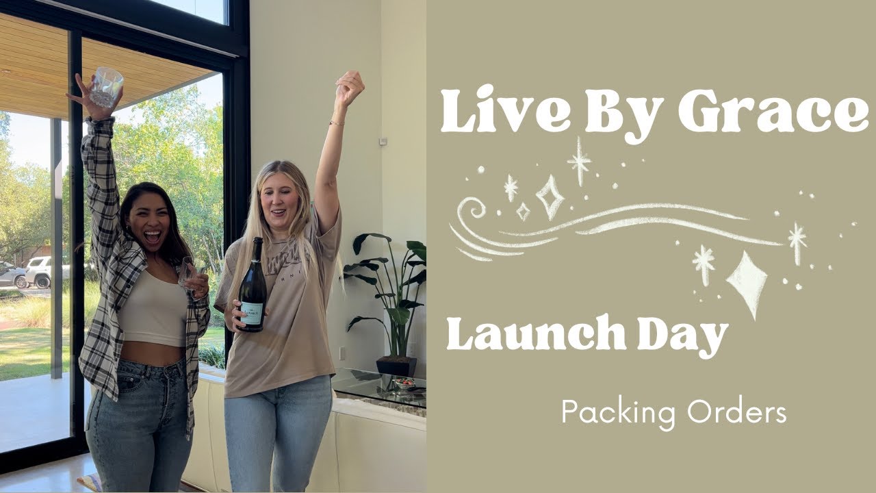 Small Business Launch Day | Live By Grace | Packing Orders - YouTube