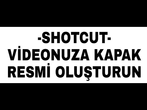 SHOTCUT-KAPAK RESMİ OLUŞTURUN