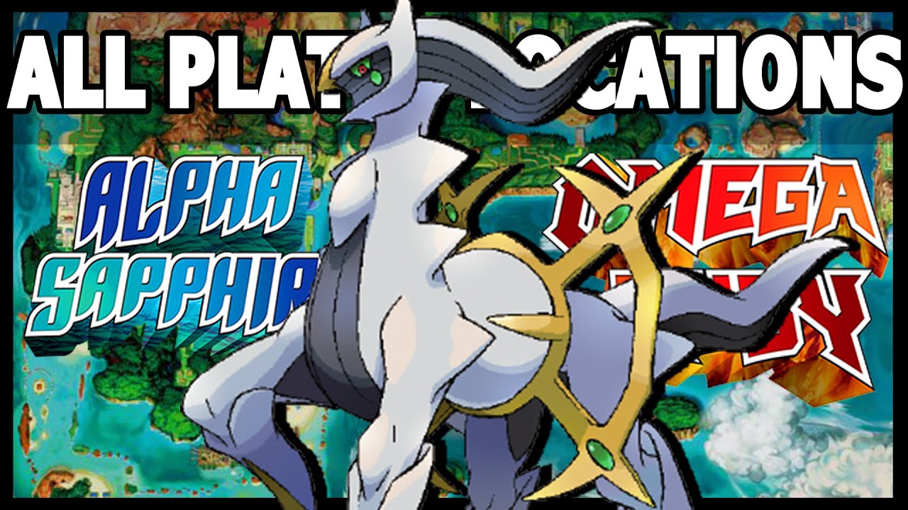 ALL ARCEUS PLATE LOCATIONS - POKEMON ORAS - YouTube