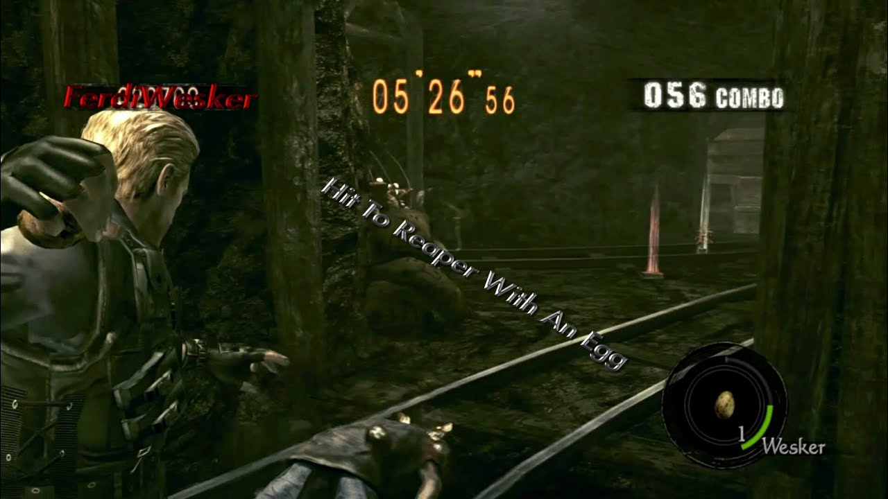 RE5 Hit To Reaper With An Egg - YouTube