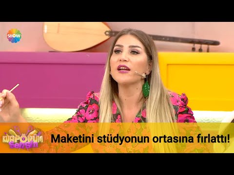 Özlem Kurt, maketini stüdyonun ortasına fırlattı!