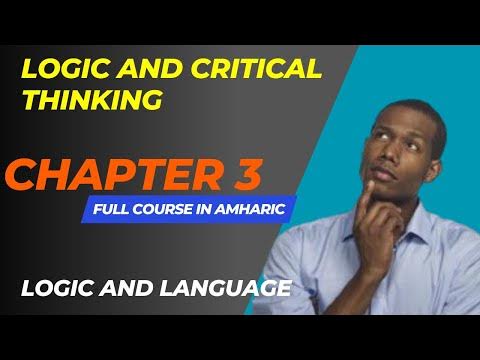 Logic and Critical thinking Chapter 3 full course #logic and #language ...