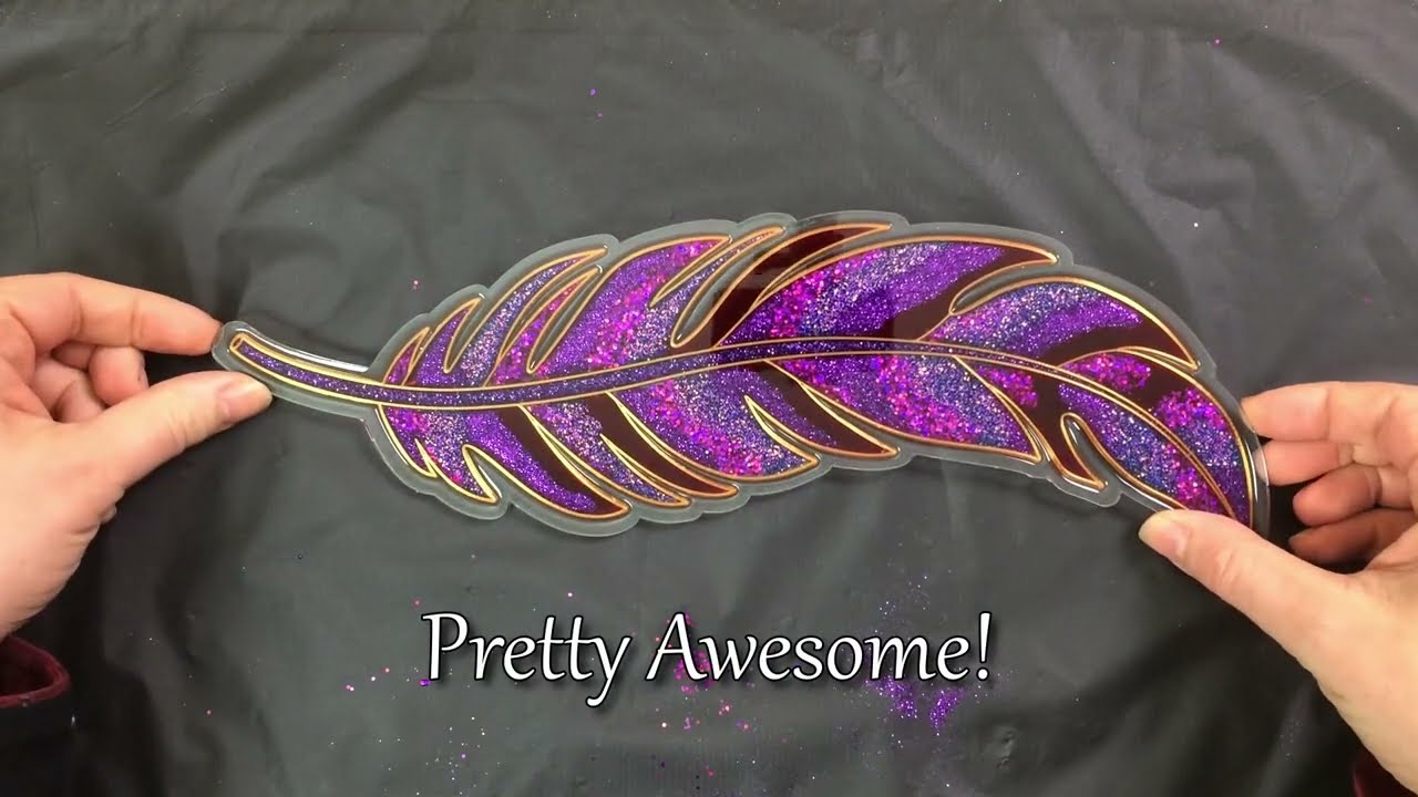 Resin Art - The Feather #resinart #resincrafts #epoxyresin #abstractart ...