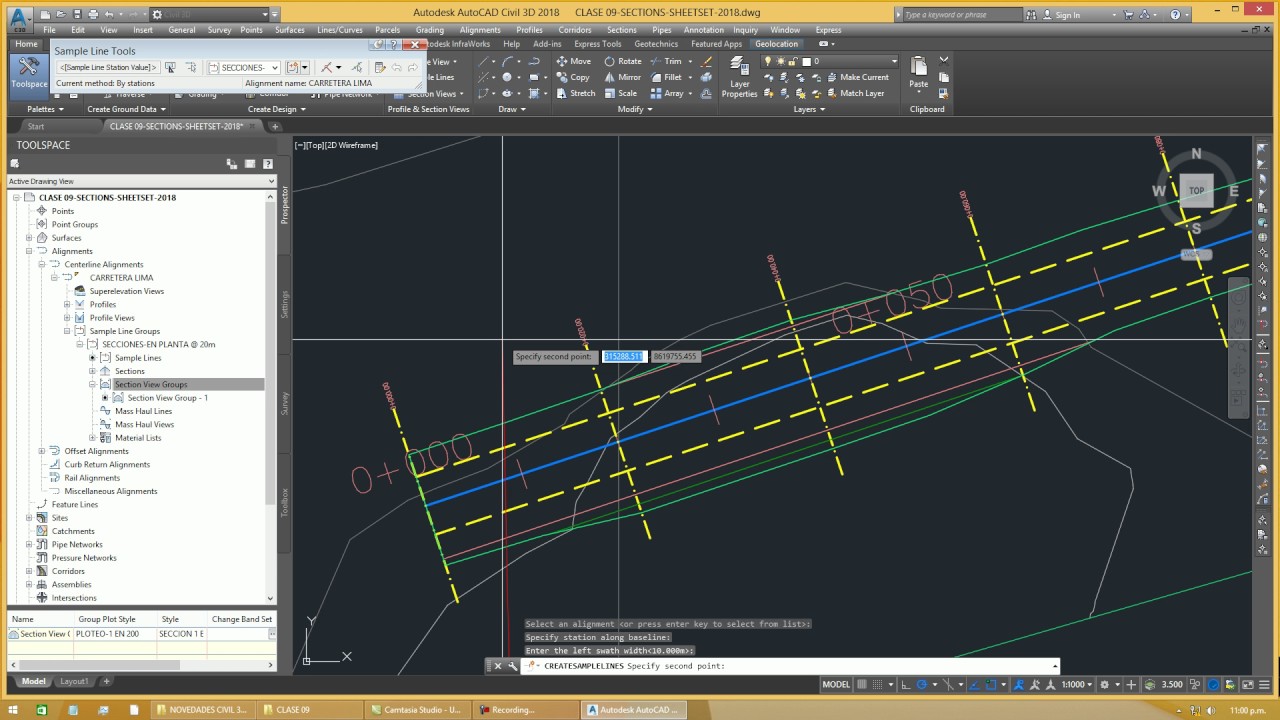 C3D 2018 - NEW-MULTIPLE SECTION VIEWS-DRAFTING BUFFER - YouTube
