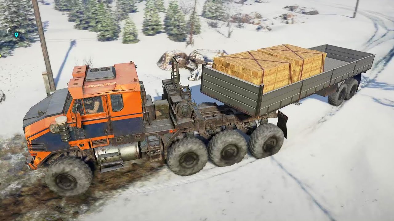 Repairing Power Lines | Imandra Map Garage Opened in Snowrunner DLC ...