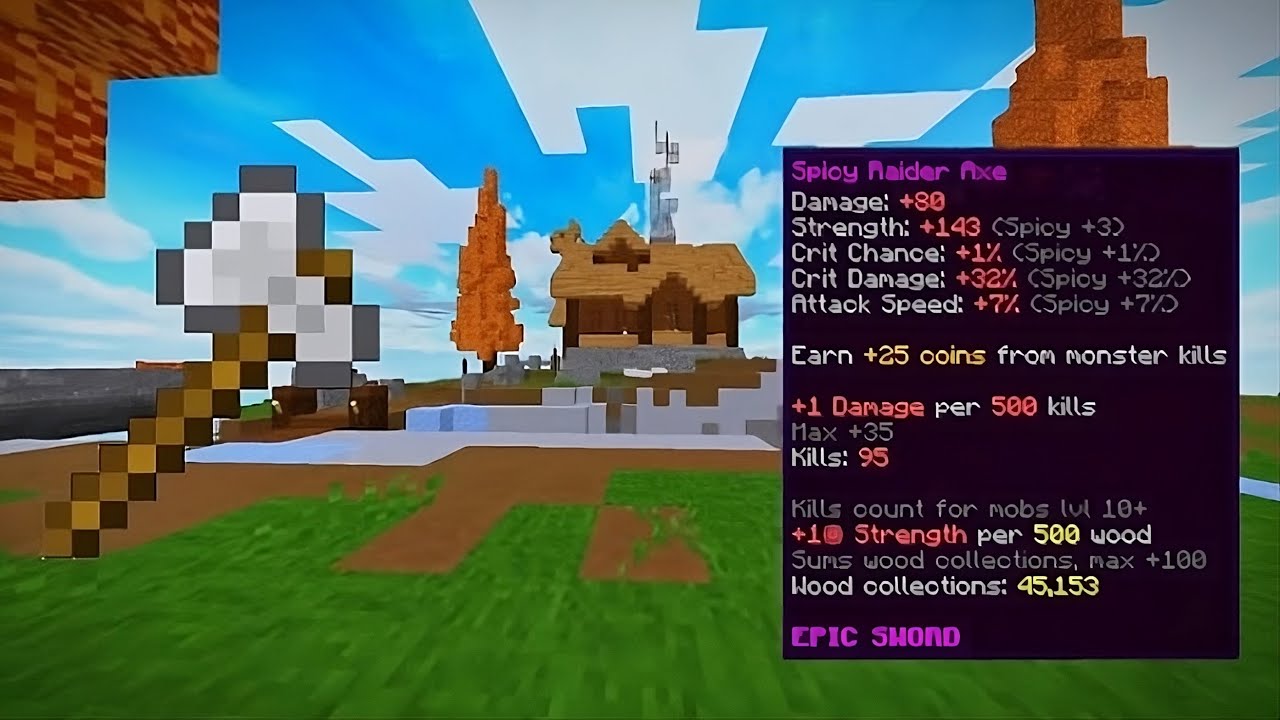 How to get the RAIDERS AXE - HYPIXEL SKYBLOCK - YouTube