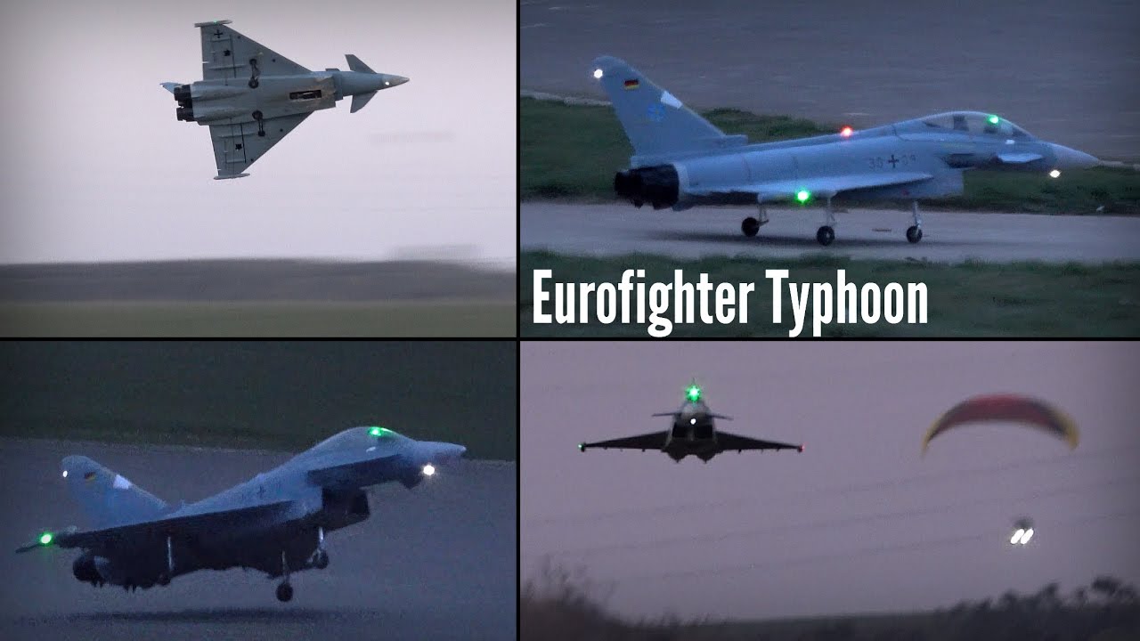 EUROFIGHTER, Flying After Sunset - HD 50fps - YouTube