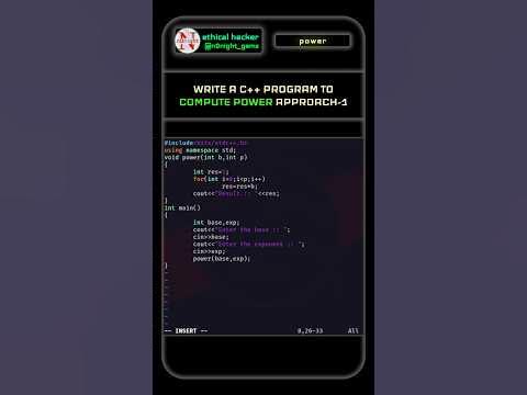 Computing Power Approach-1 #cplusplus #nonightgams #computerscience #codingtutorial # ...