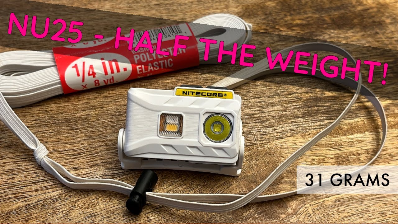 NITECORE NU25 Headband Modification – Ultralight Shock Cord – Half the ...