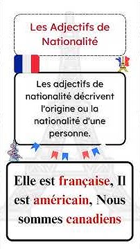 Les Adjectifs de Nationalité #apprendre_le_français #grammaire # ...