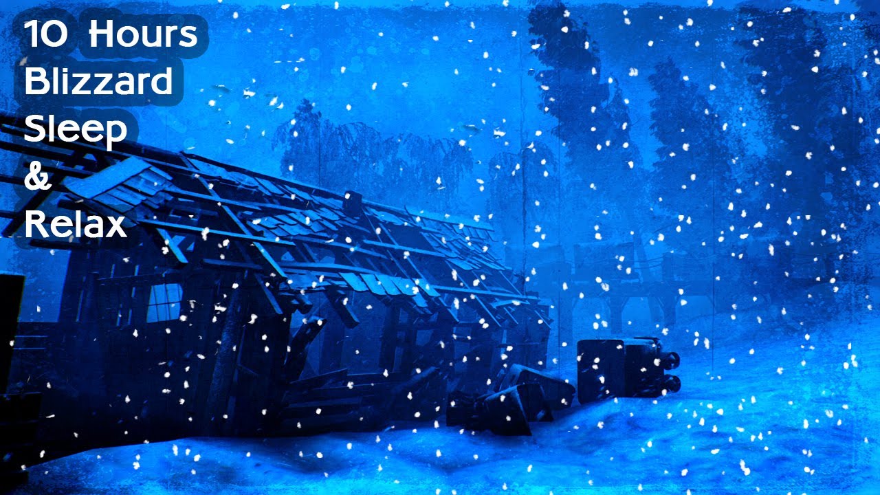 Sounds relaxing winter wind snow. Black screen | Dark screen | ASMR ...