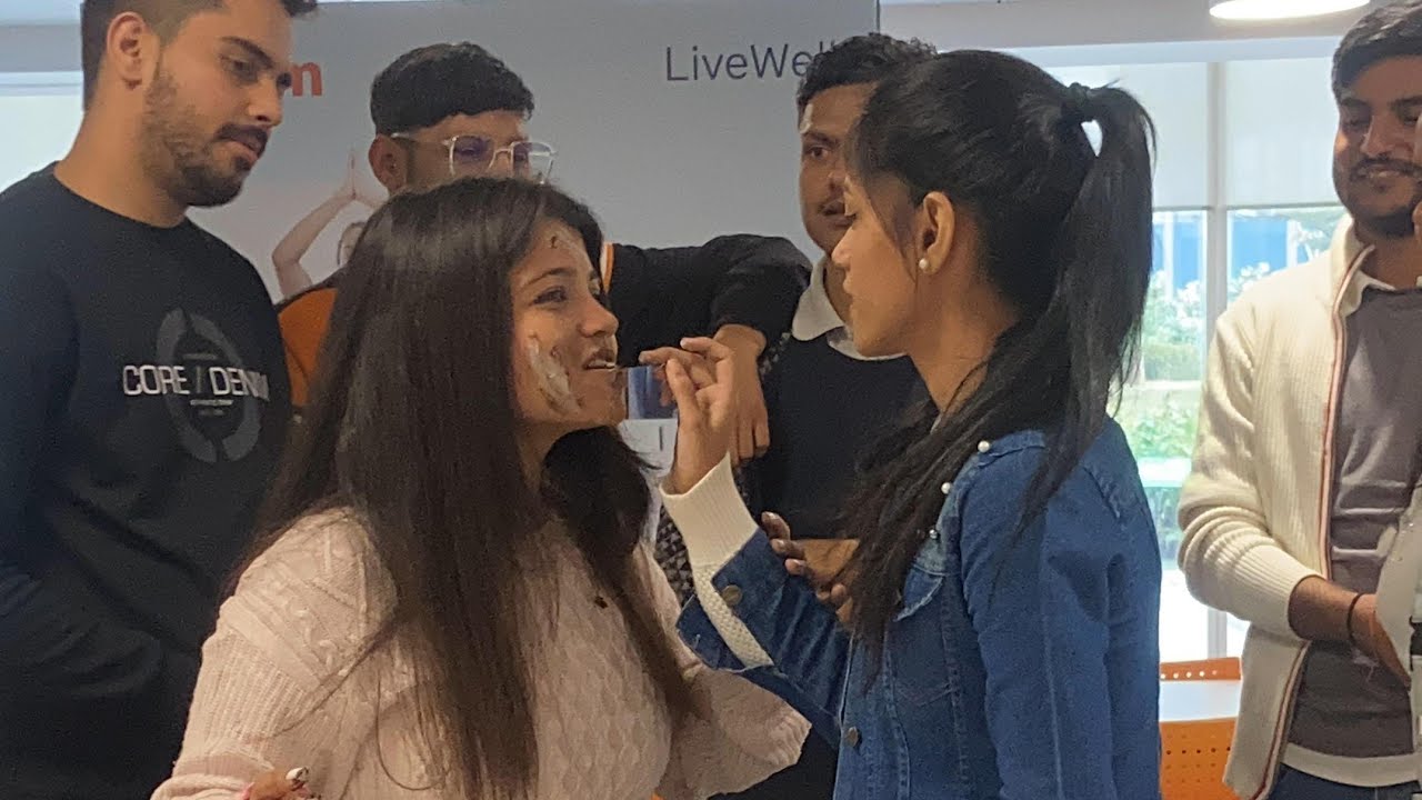 21st BIRTHDAY celebration 🙌🌸 In the optum OFFICE😍gurgram - YouTube