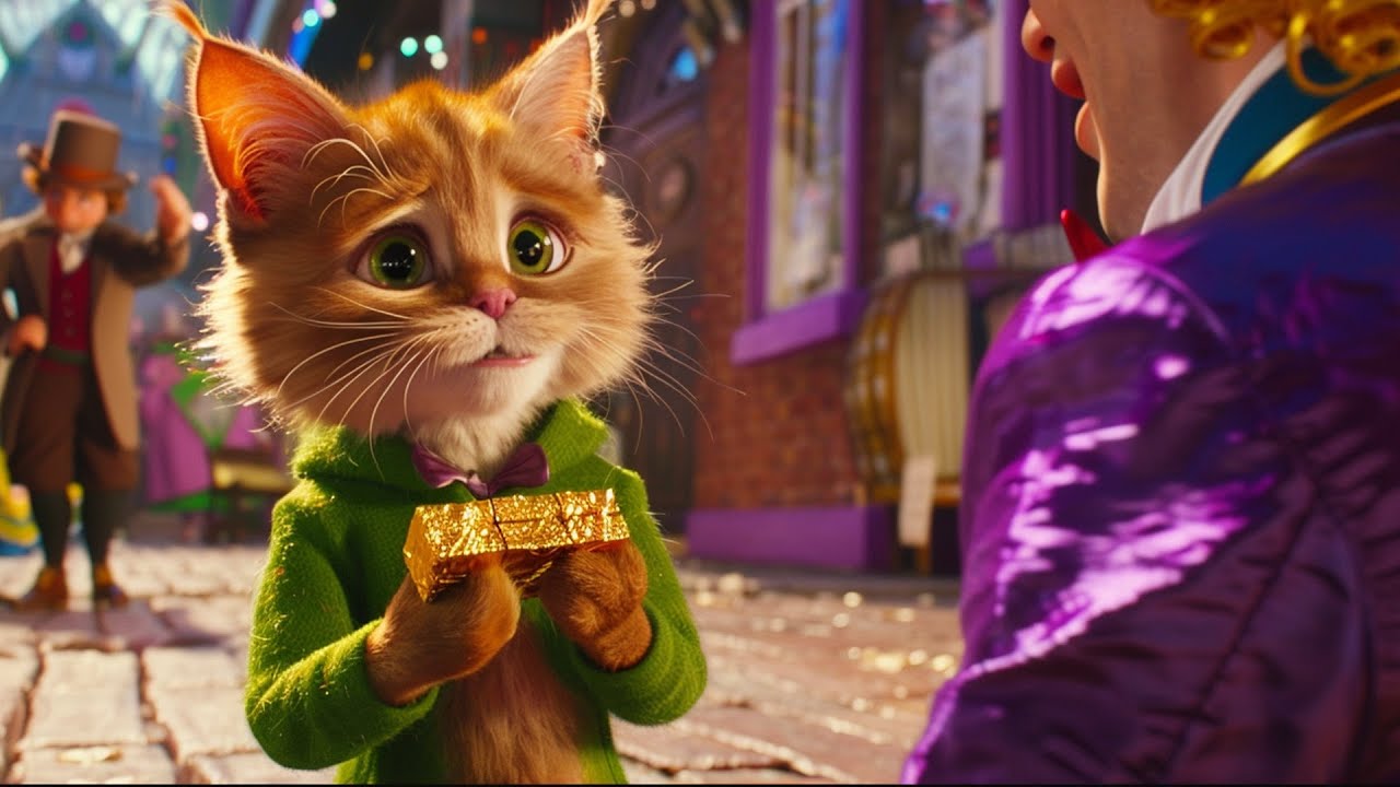 Cat and Wonka's Chocolate Factory Cute Cats 😿 #cat #cute #aicat - YouTube