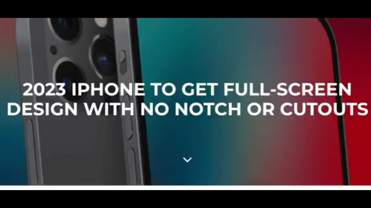 future iphone with no notch - YouTube