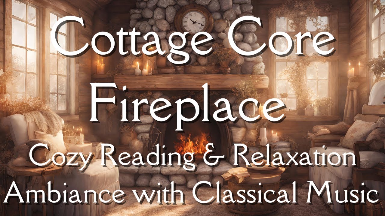 Cottage Core Fireplace: Cozy Reading and Relaxation Ambiance with ...