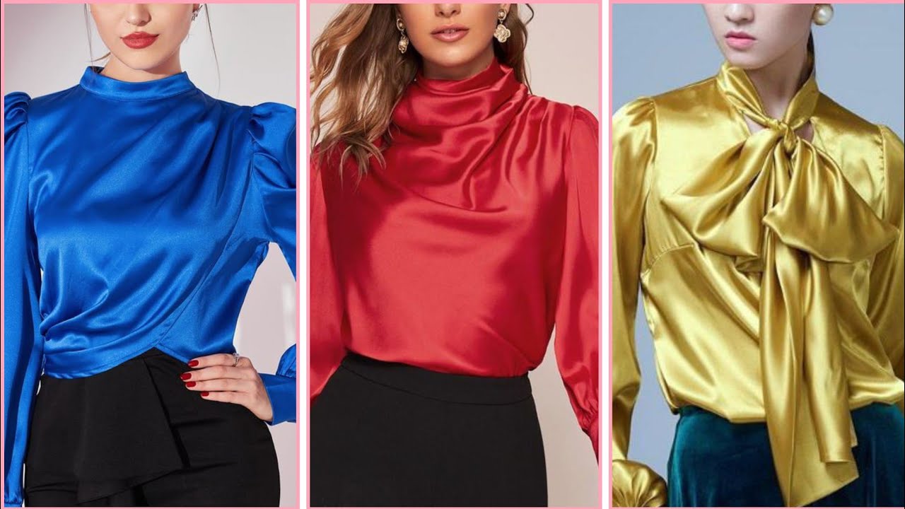 impressively gorgeous women party wear Silk blouse and top designing ...