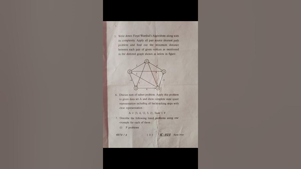 BCA question paper LU Semester 5th Design Analysis and algorithms DAA ...