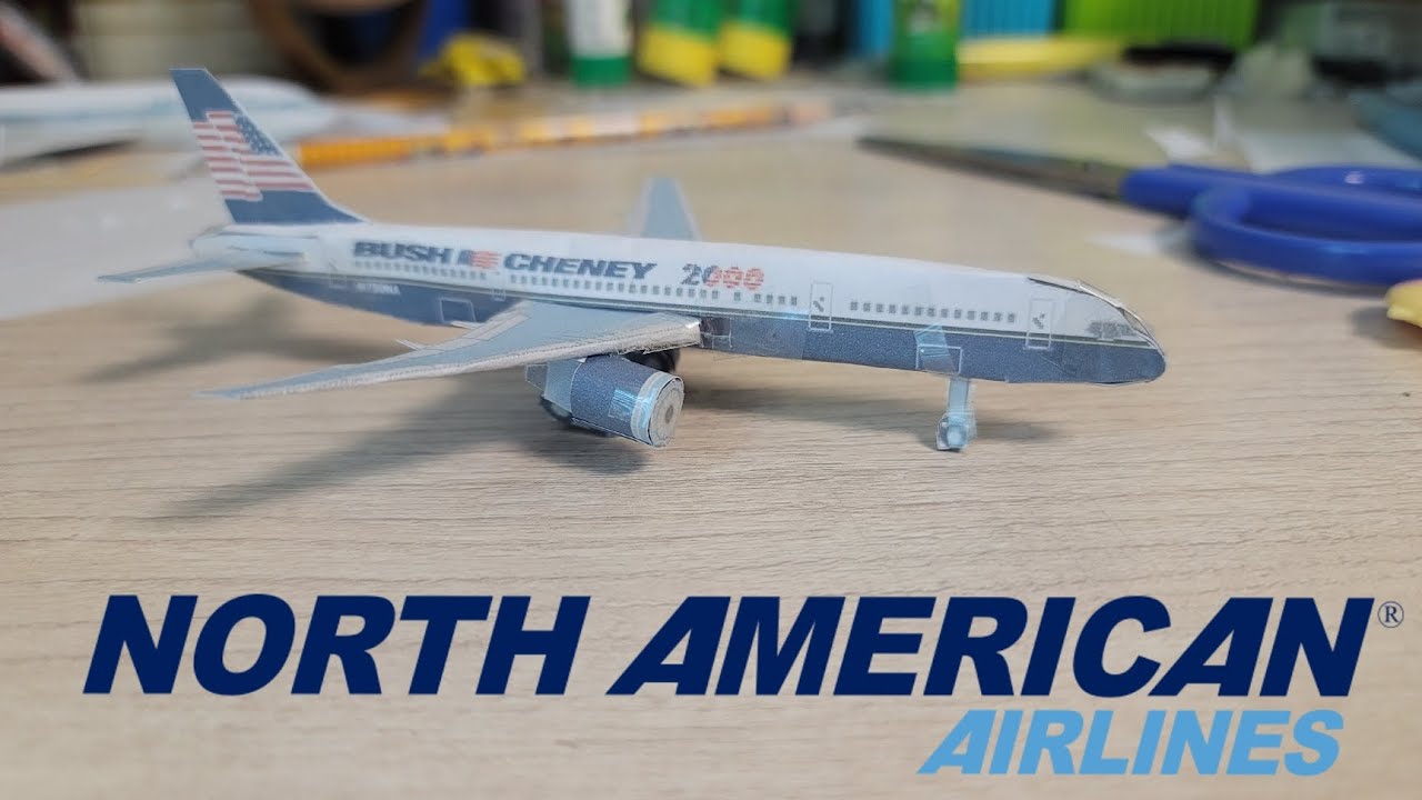 North American Airlines b-757 airigami make - YouTube