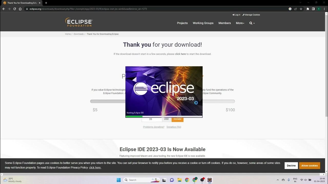 How to install Eclipse | With Java19(No audio) - YouTube