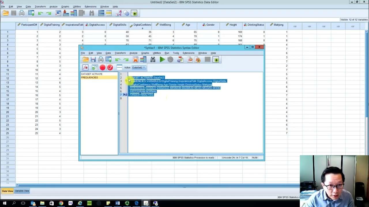 How to do Frequency Analysis using Paste Syntax - YouTube