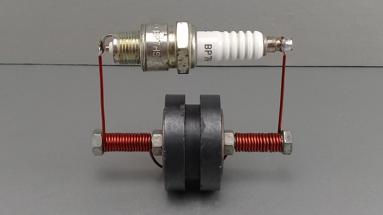 How to Make 220V Free Electricity Energy From Spark Plug Use Bolt ...