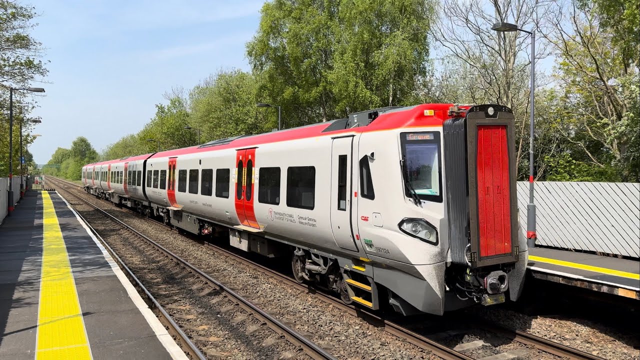 CAF TFW Class 197 197124 passes Shotton on test working 3Q71 11:23 ...