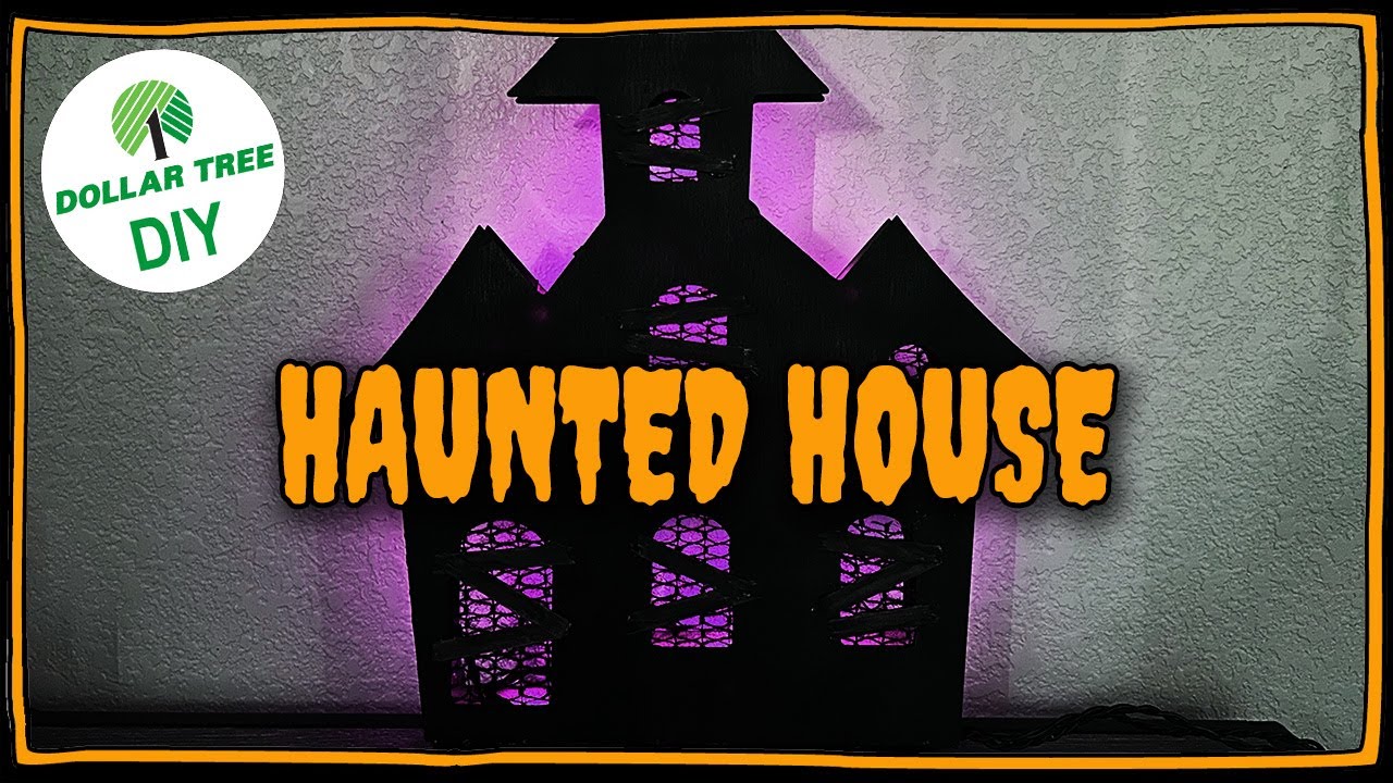 Dollar Tree DIY - Haunted House - YouTube