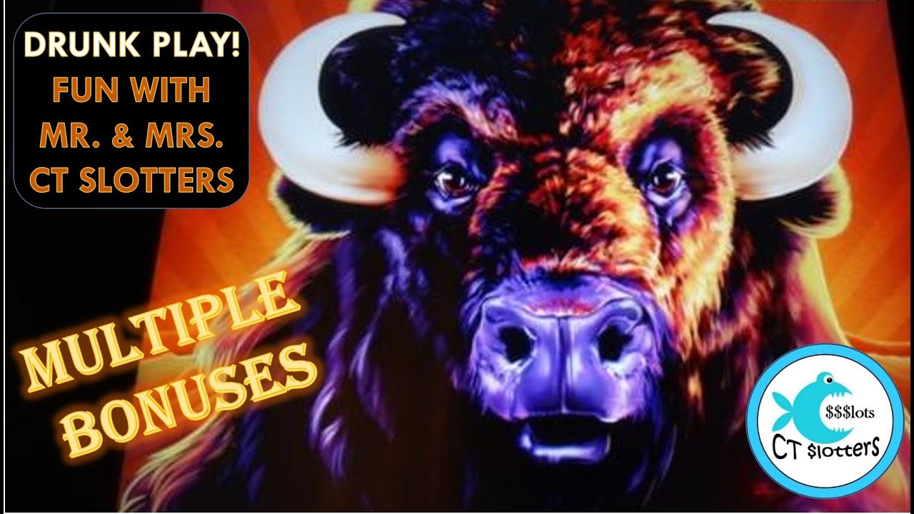 Aristocrat - Buffalo Behemoth and Stampede Slot Machines - Drunk Play ...