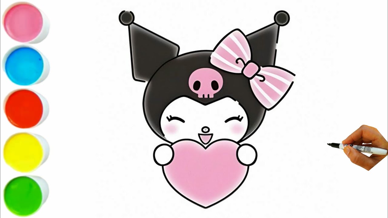 How to Draw Kuromi Sanrio,Cute Kuromi Drawing Easy, Step by Step - YouTube