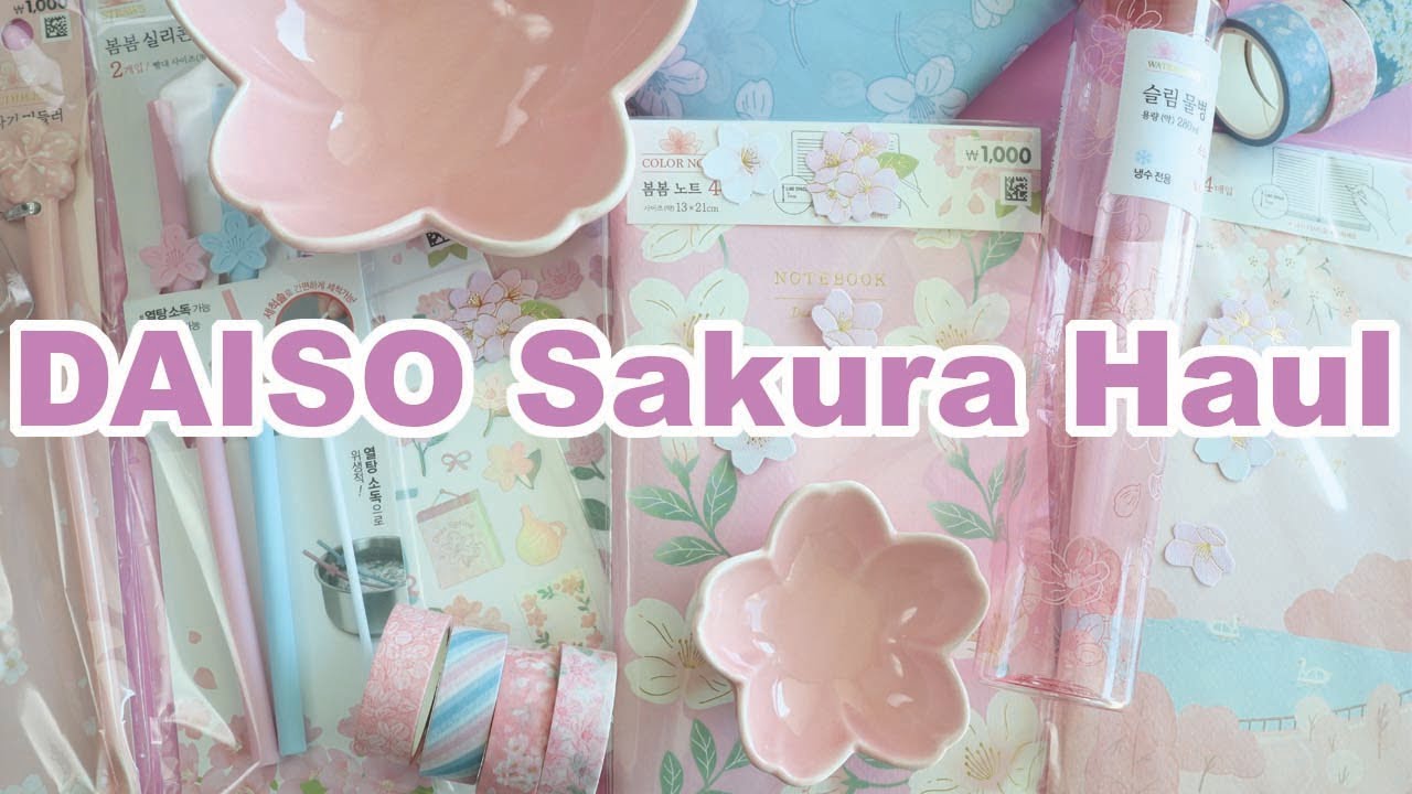 Daiso Sakura & Stationery Haul (Shopping in Korea) - YouTube