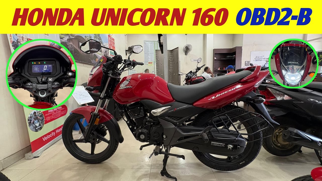 All New 2025 Honda Unicorn 160 OBD2B Details Review | New Features and ...