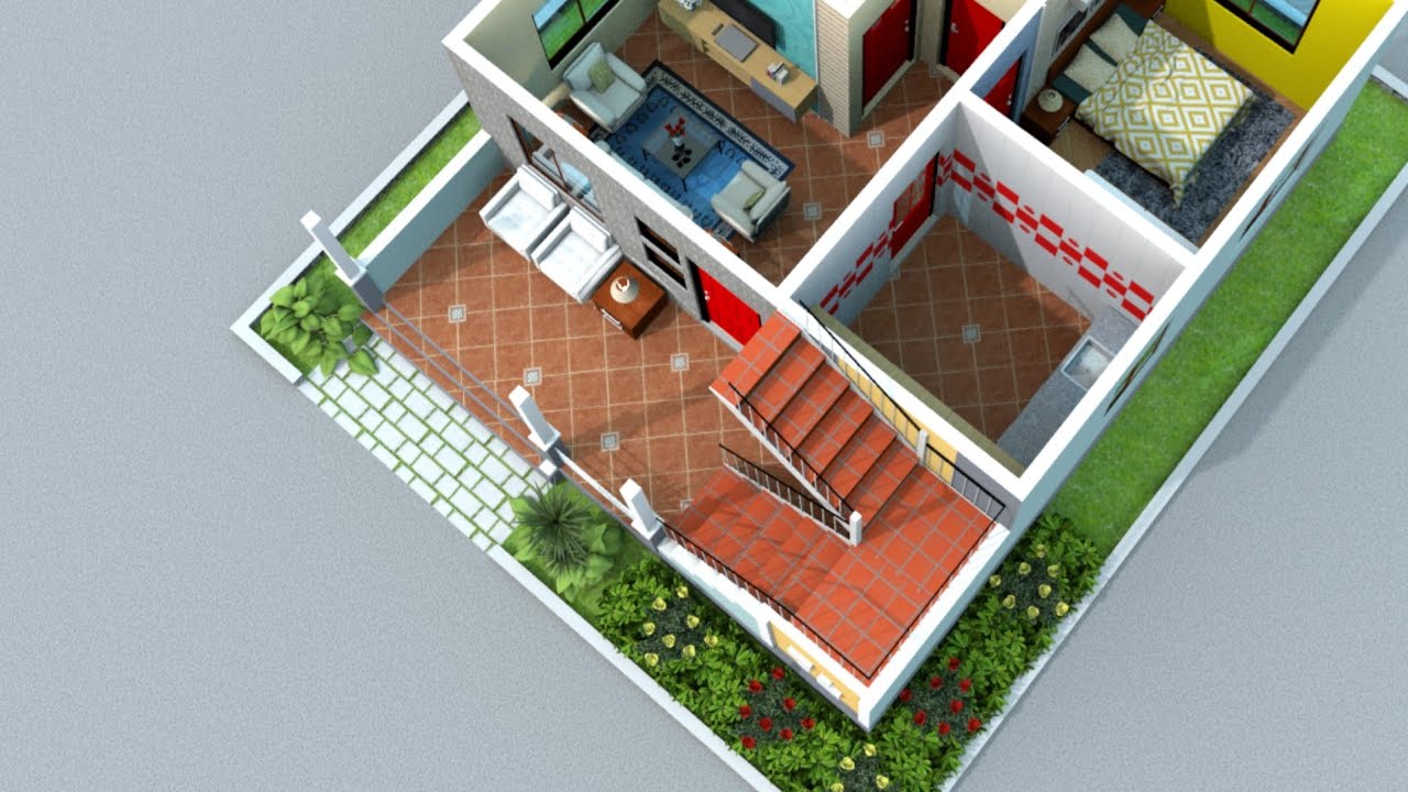 25x30 house design plan with 2 bedrooms || 25×30 house plan - YouTube