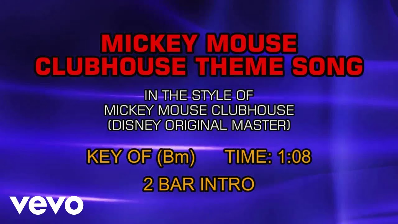 Mickey Mouse Clubhouse Theme Song (Karaoke) - YouTube Music