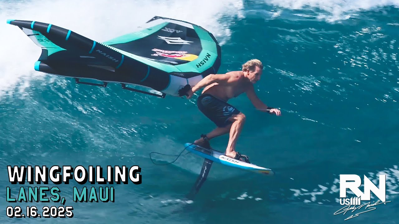 Wingfoiling Lanes, Maui - 02/16/2025 - YouTube