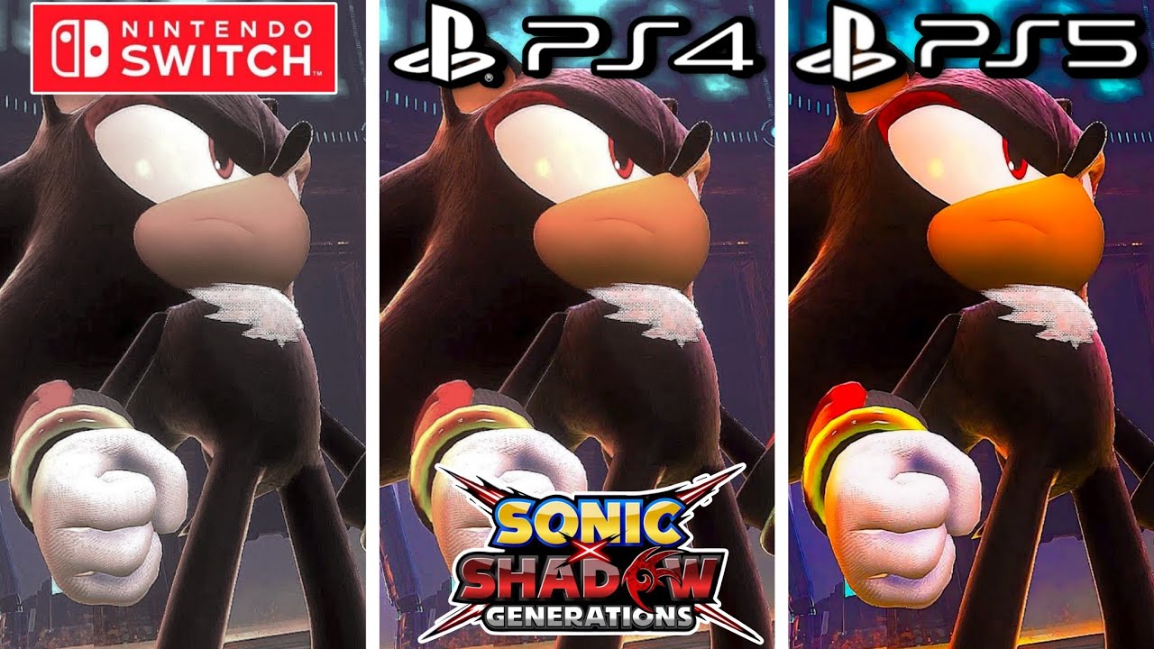 Sonic X Shadow Generations PS4 vs PS5 vs Nintendo Switch Graphics ...