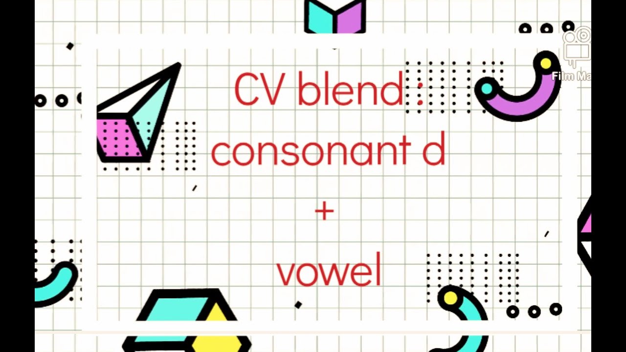 CV Blend: consonant D + vowel (learn to read easy) #alphabet # abc # ...