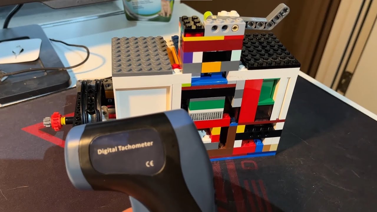 Lego piston engine with 2 cylinders: rpm value measurement with a ...