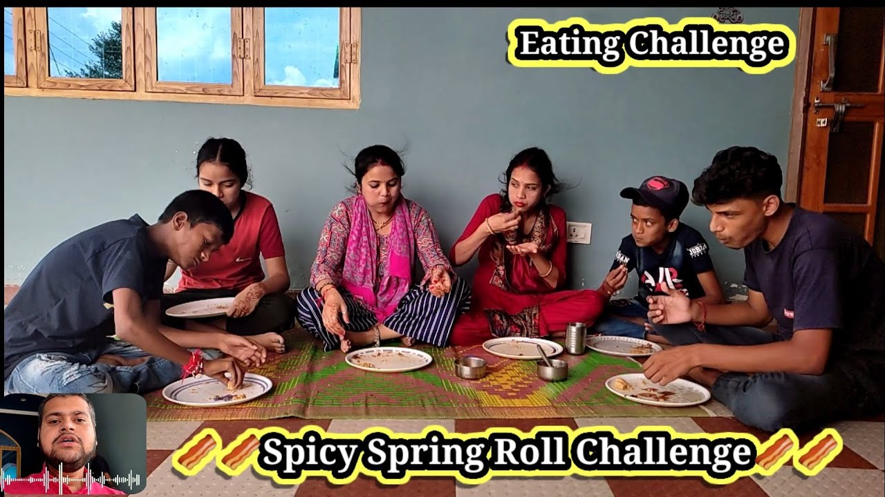 Spring Roll Eating Challenge - YouTube