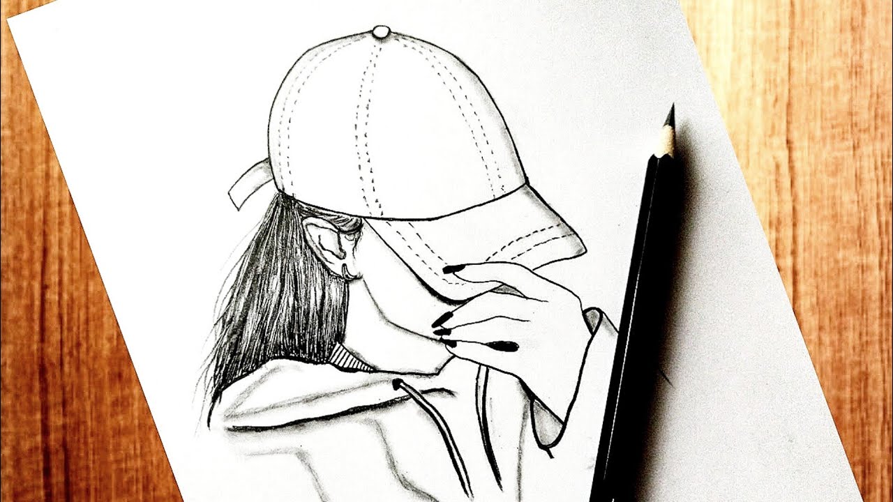 How to draw a girl hidden face || pencil sketch - YouTube