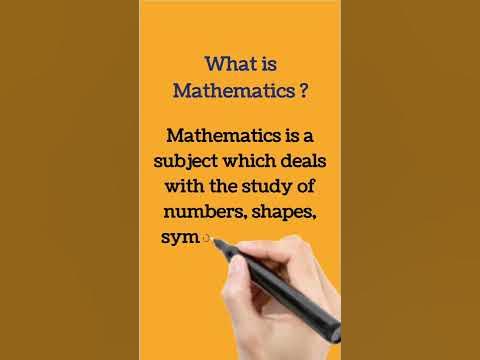 What is Mathematics | Definition of Mathematics| In English #maths # ...