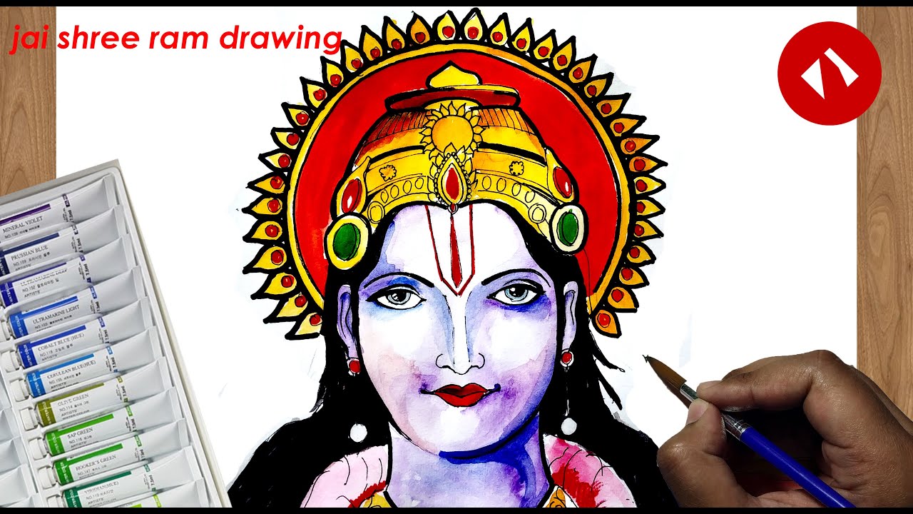 Ram ji drawing easy step by step | Divart - YouTube