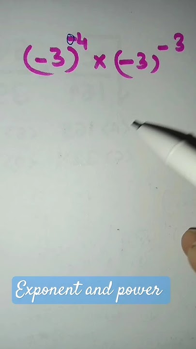 Solve problems related exponent and power, laws of exponent #exponents #power #law #problem # ...