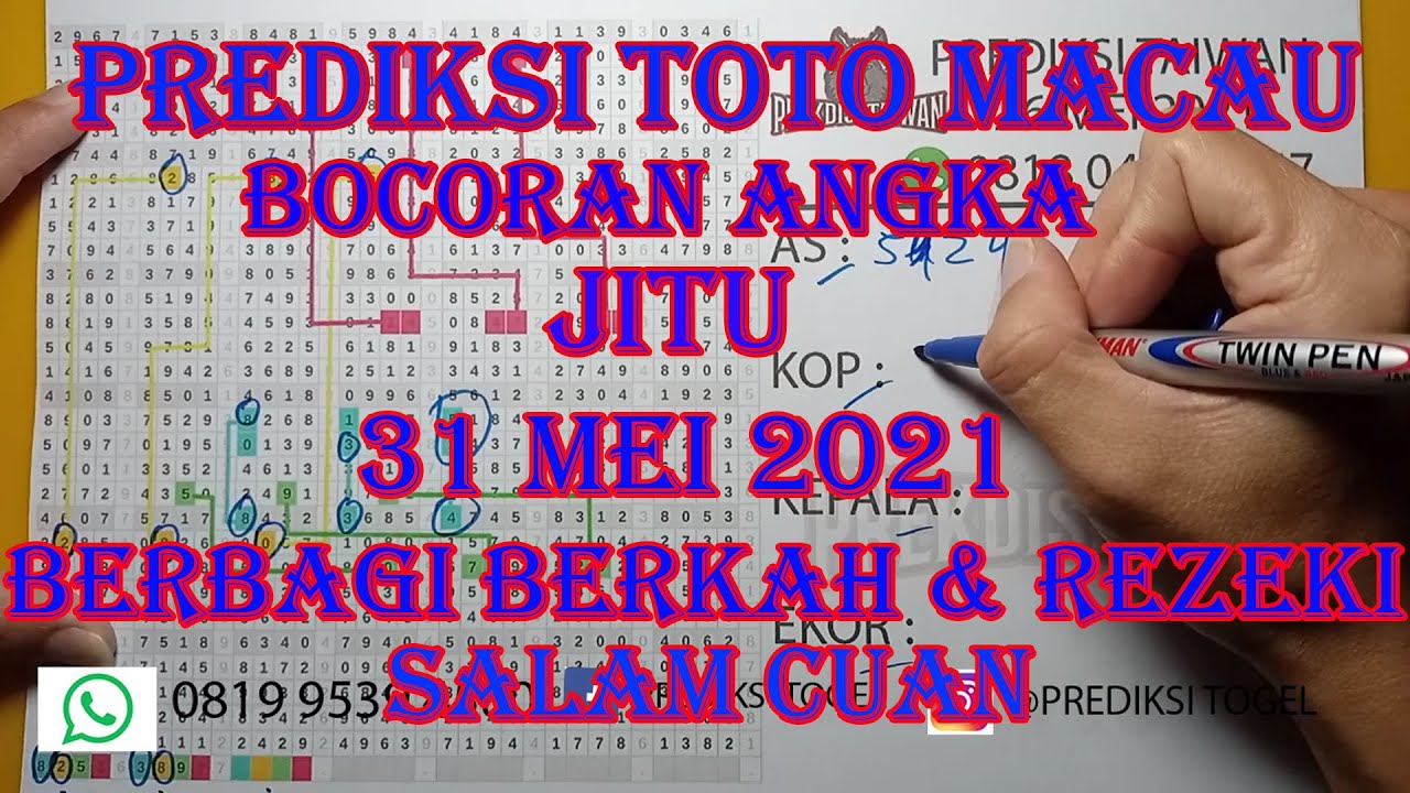 PREDIKSI TOTO MACAU HARI INI 31 MEI 2021|| RUMUS MACAU||BOCORAN MACAU ...