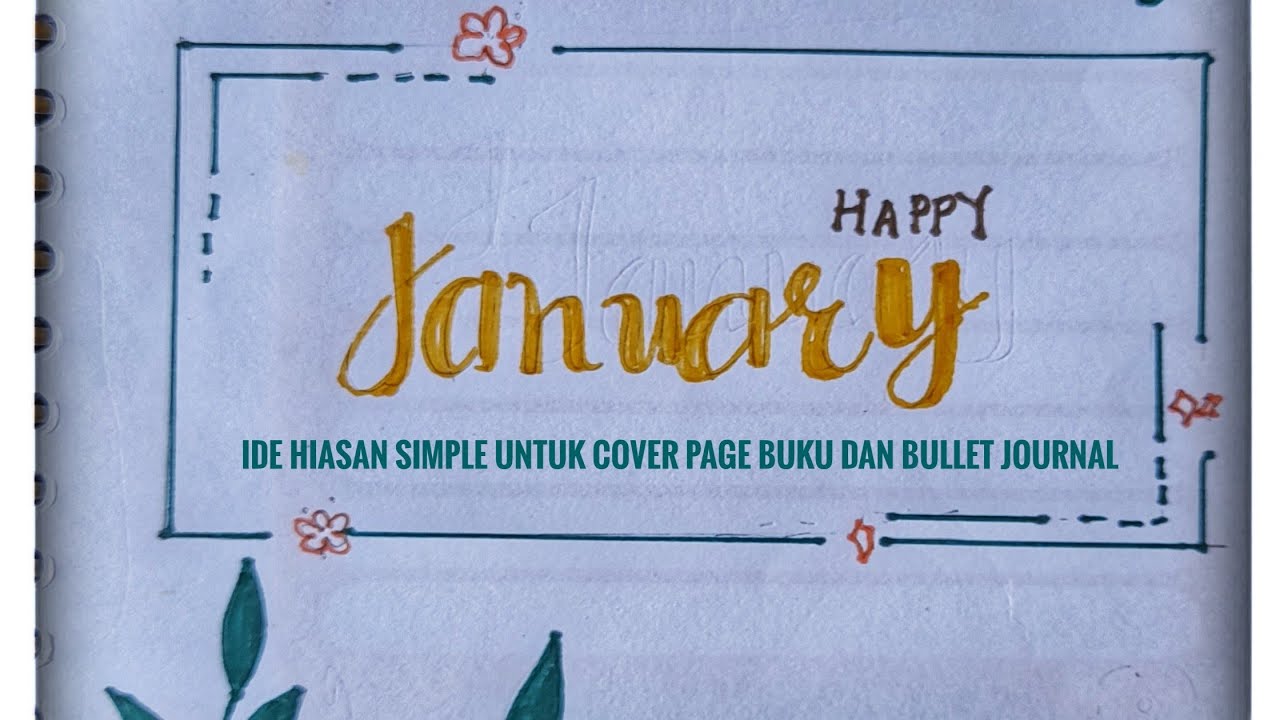Ide Hiasan Simple Untuk Cover Page Buku dan Bullet Journal - YouTube