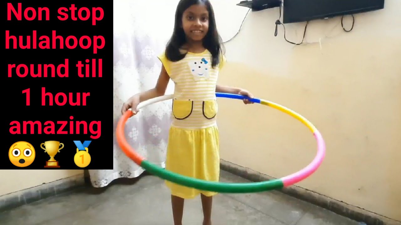 Hula hoop record non-stop till 1 hour || how to play hula hoop - YouTube