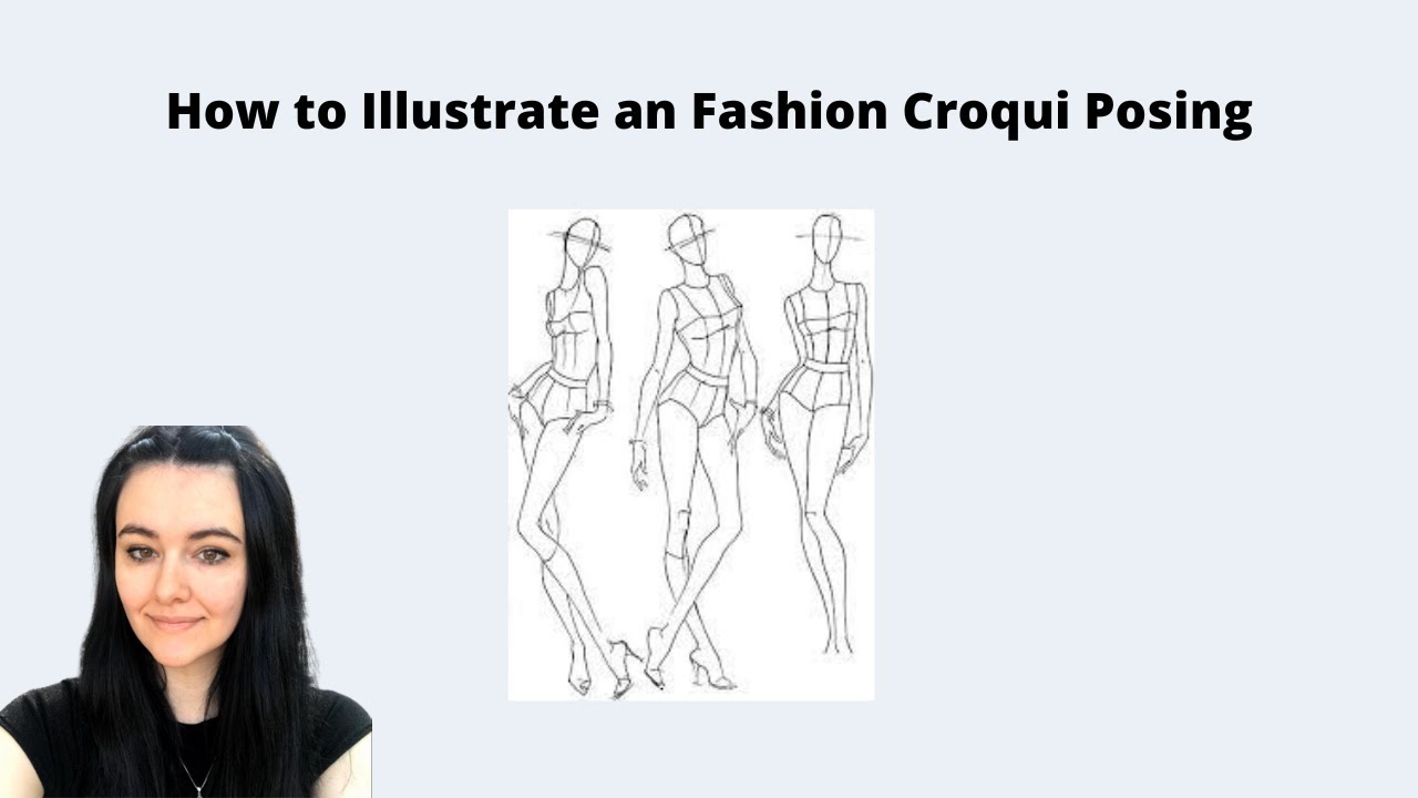 How to Illustrate a Fashion Croqui Posing - YouTube