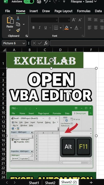 How to Open VBA Editor in Excel (Alt + F11 Trick) -EP4 #ExcelVBA #ExcelAutomation #VBATips - YouTube